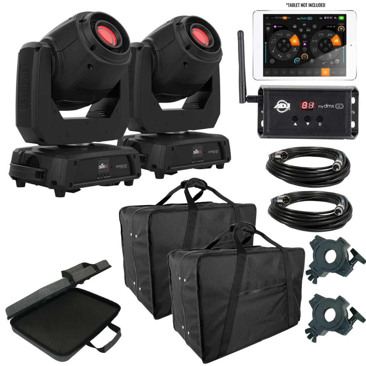 (2) Chauvet DJ Intimidator Spot 360X Moving Heads with American DJ ...