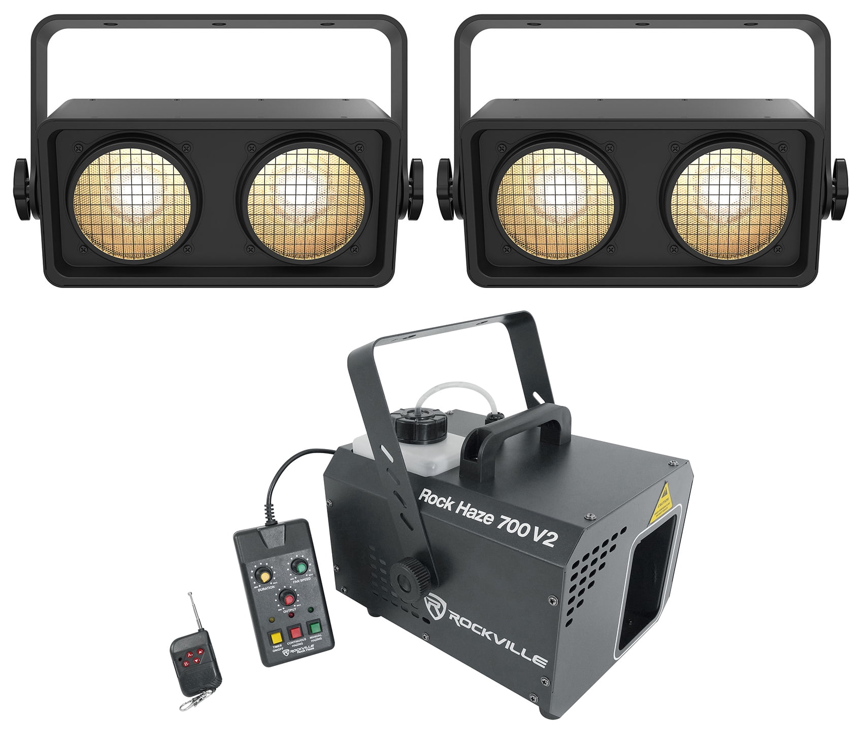2 Chauvet Shocker 2 Dual Zone Dance Floor DMX COB LED Blinder Stage ...