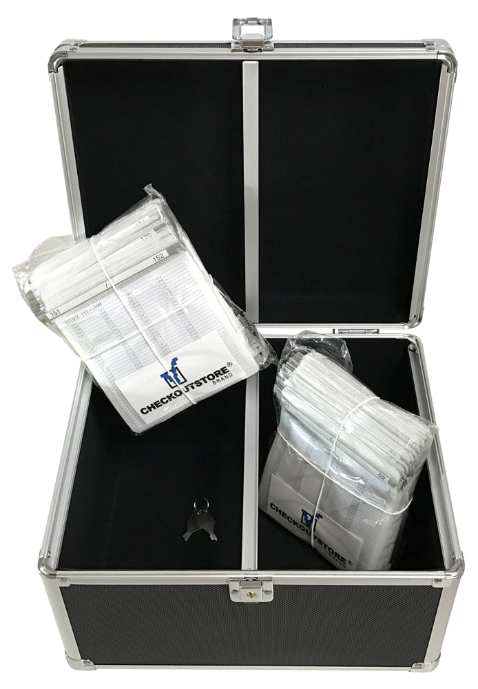 (2) CheckOutStore Aluminum CD/DVD Media Hanging Sleeves Storage Box ...