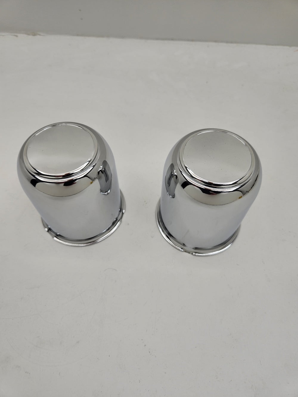 CTW Chrome Metal Trailer Wheel Center Hub Cap Covers, 3.18 Bore ...