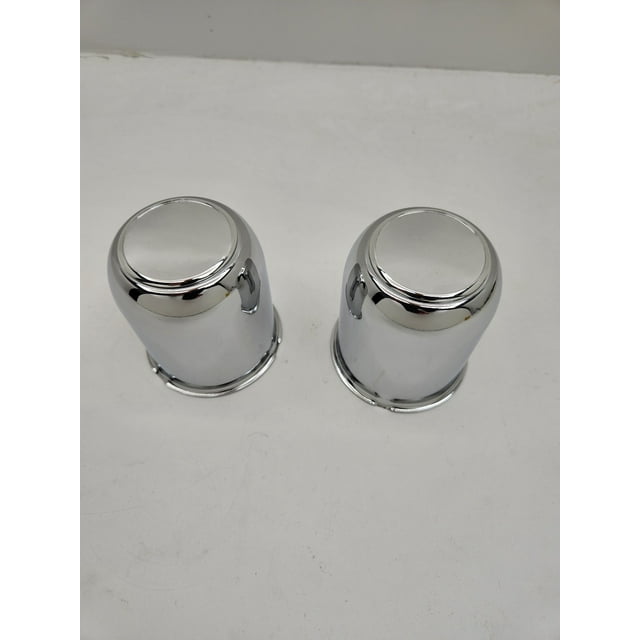 2- Chrome Metal Trailer Wheel Center Hub Cap Covers / 3.18 Bore ...