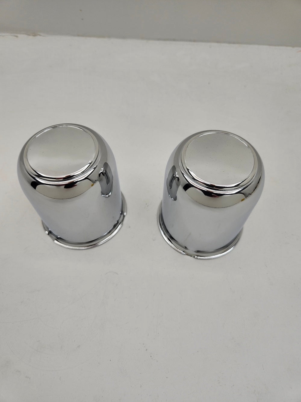CTW Chrome Metal Trailer Wheel Center Hub Cap Covers, 3.18 Bore ...