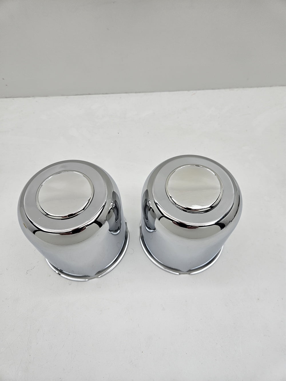 2- Chrome Metal Trailer Wheel Center Hub Cap Covers / 4.25 Bore ...