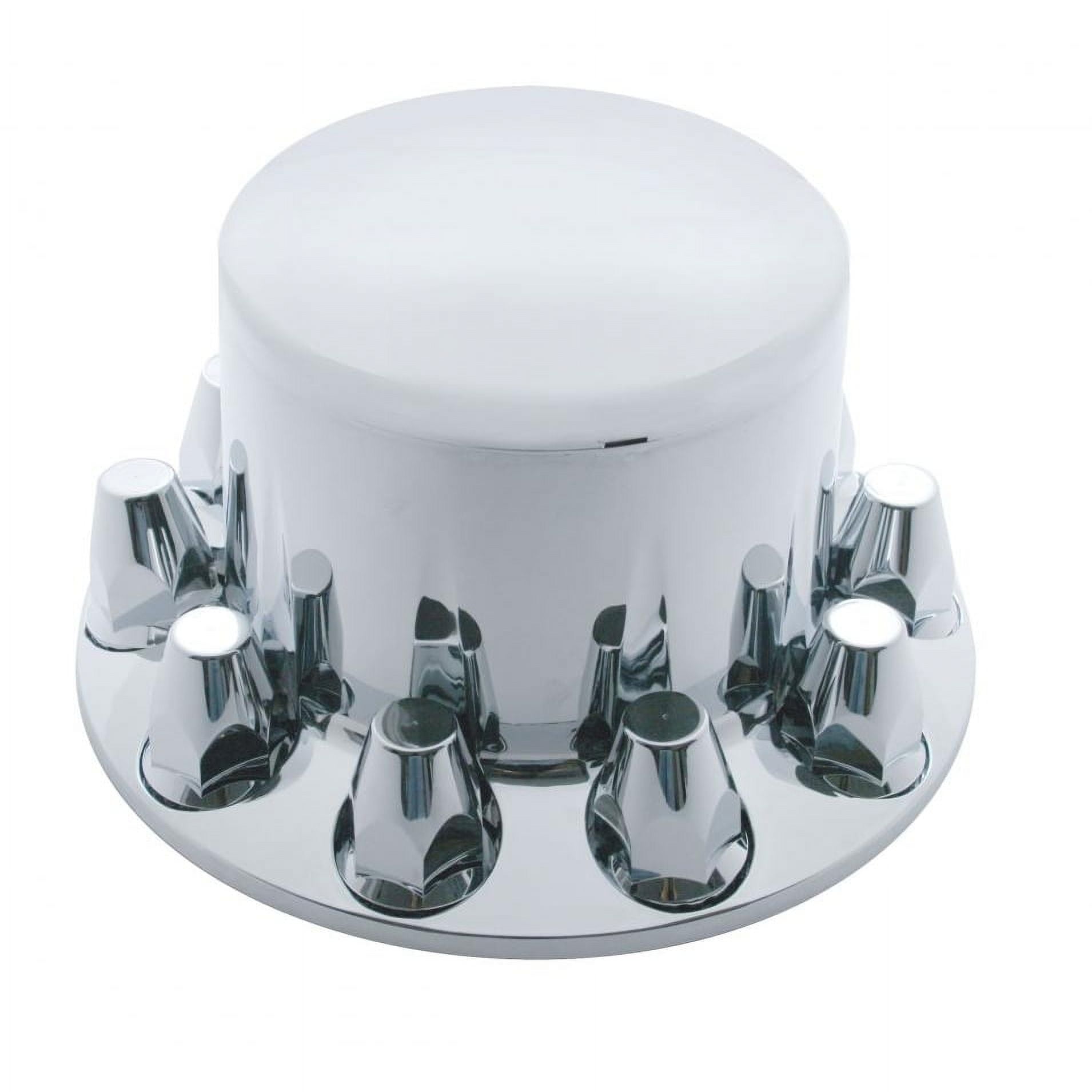 (2) Chrome Plastic Semi Truck Rear Wheel Axle Hub Covers / 33mm ...
