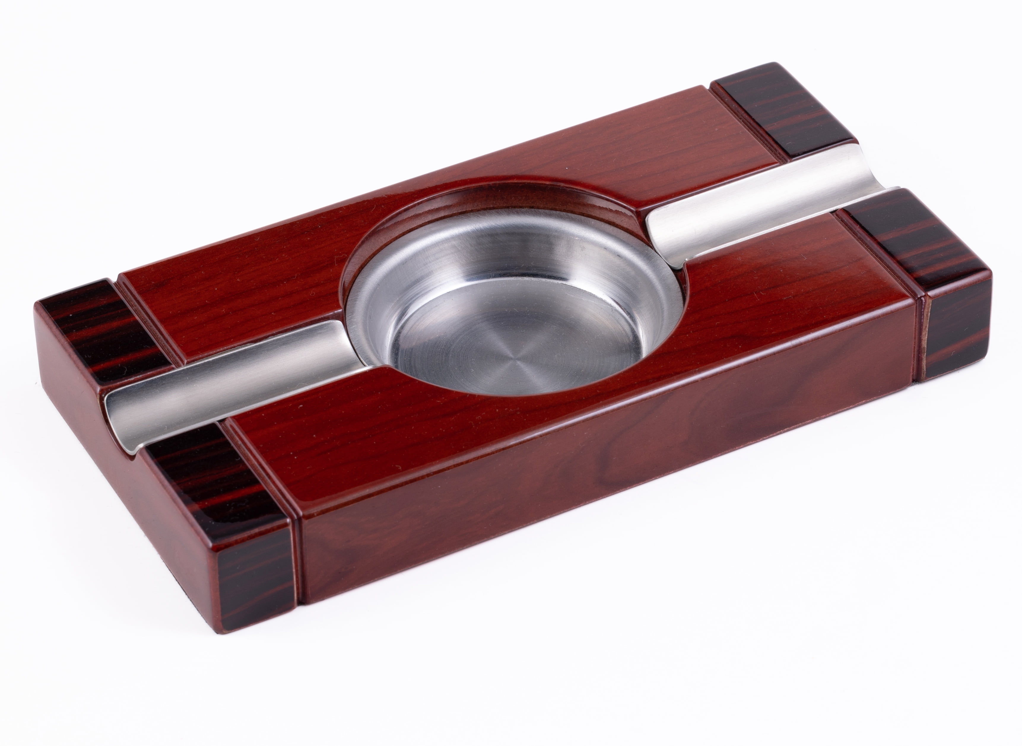 2 Cigar High Gloss Two-Tone Cherry Ashtray - Walmart.com