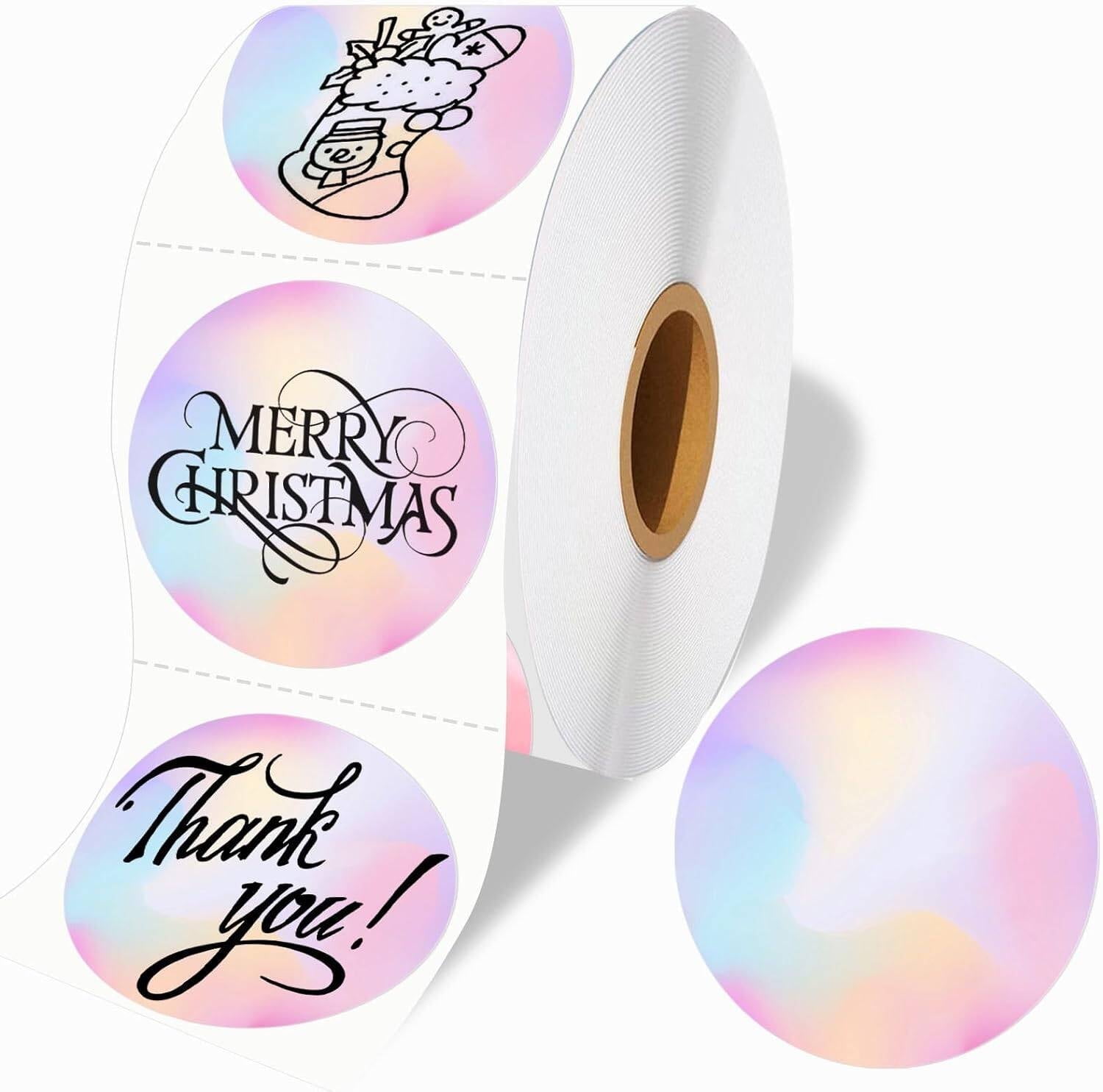 2'' Circle Thermal Labels, Self-Adhesive Round Direct Sticker Labels ...