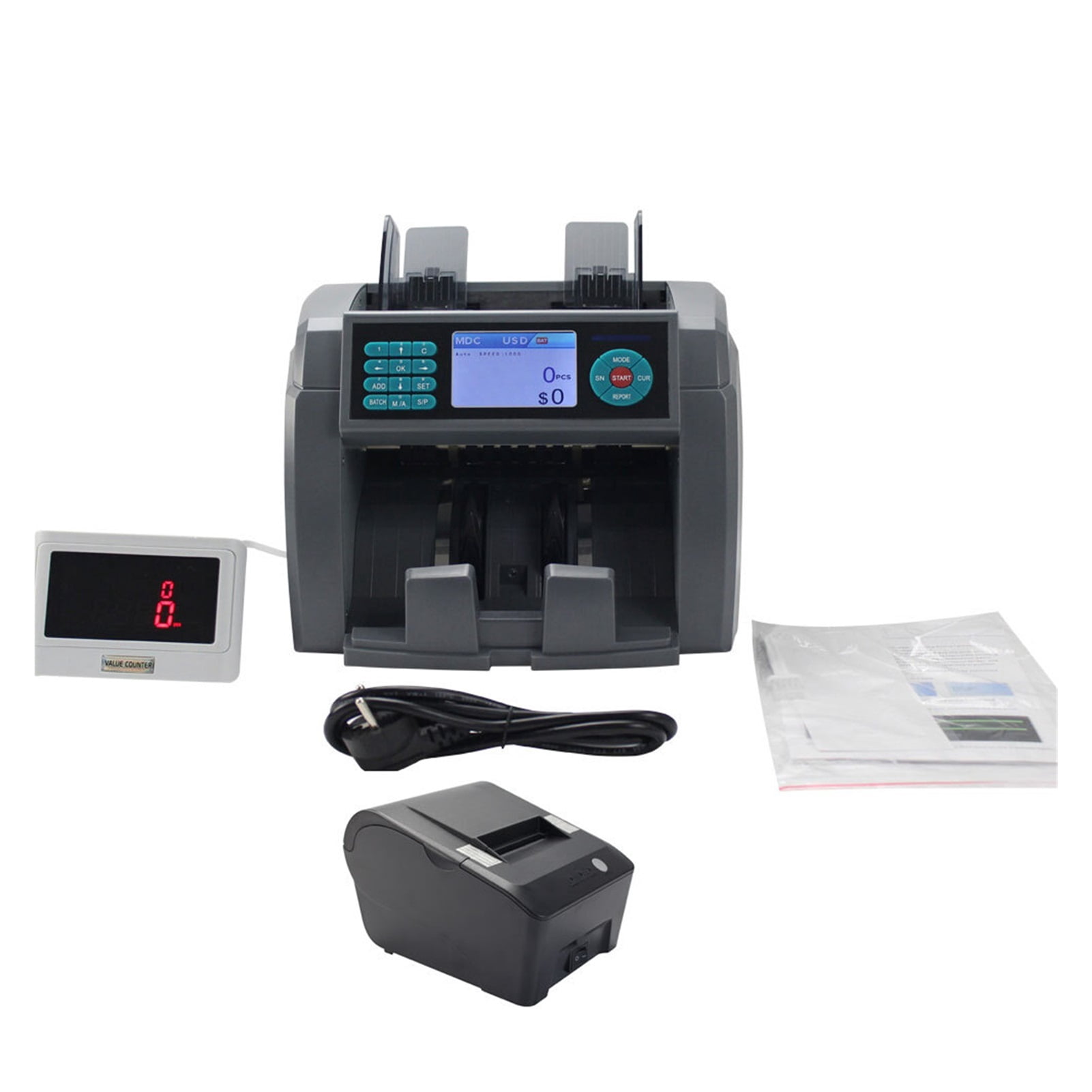 2 Cis Money Counter Machine Mix Value Counter Counterfeit Money ...