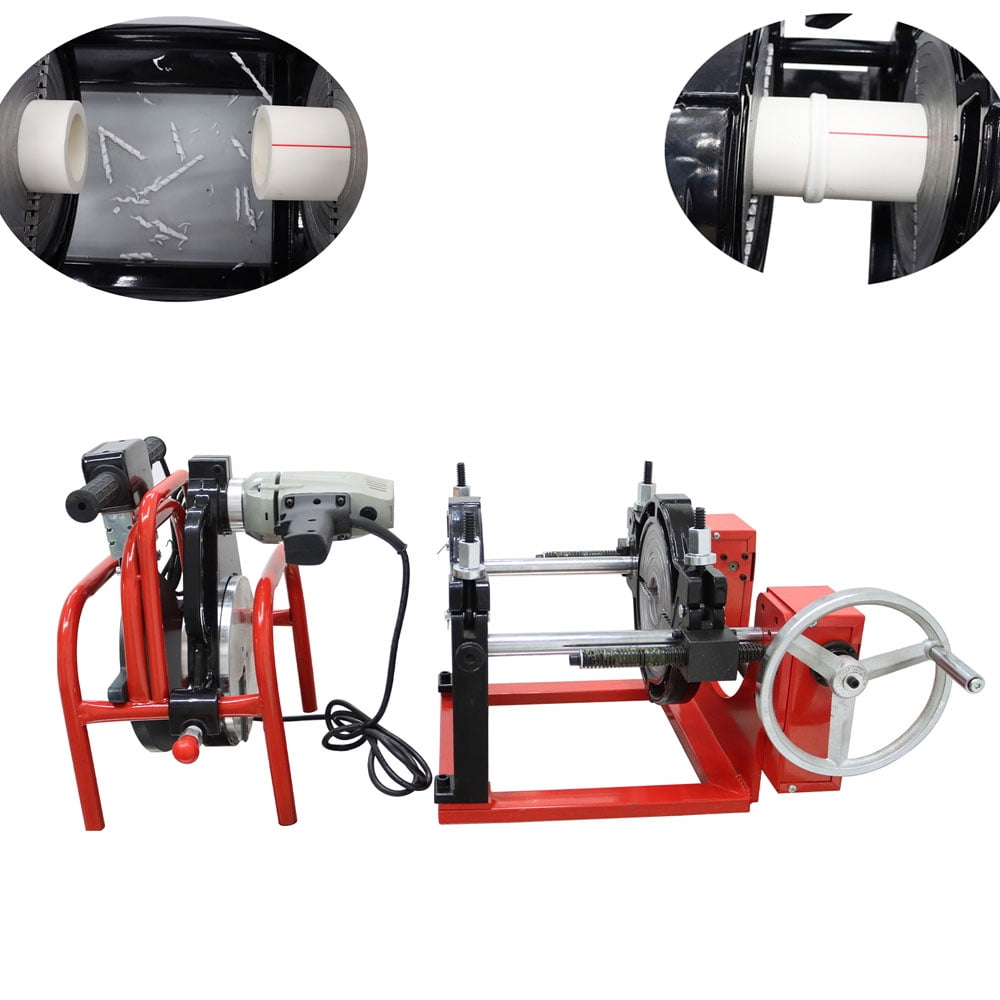 2 Clamps Pipe Fusion Welder PE PP PB PVDF Pipe Hot Melt Machine 63-200mm Tube Butt Fusion ...