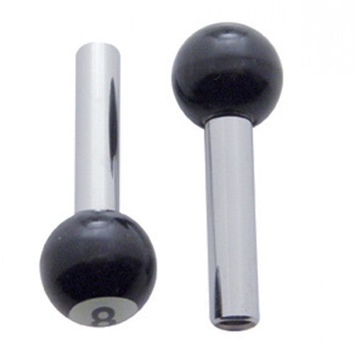 (2) Classic Vintage Car Pickup Truck Black 8 Ball Door Locks Knobs Caps ...