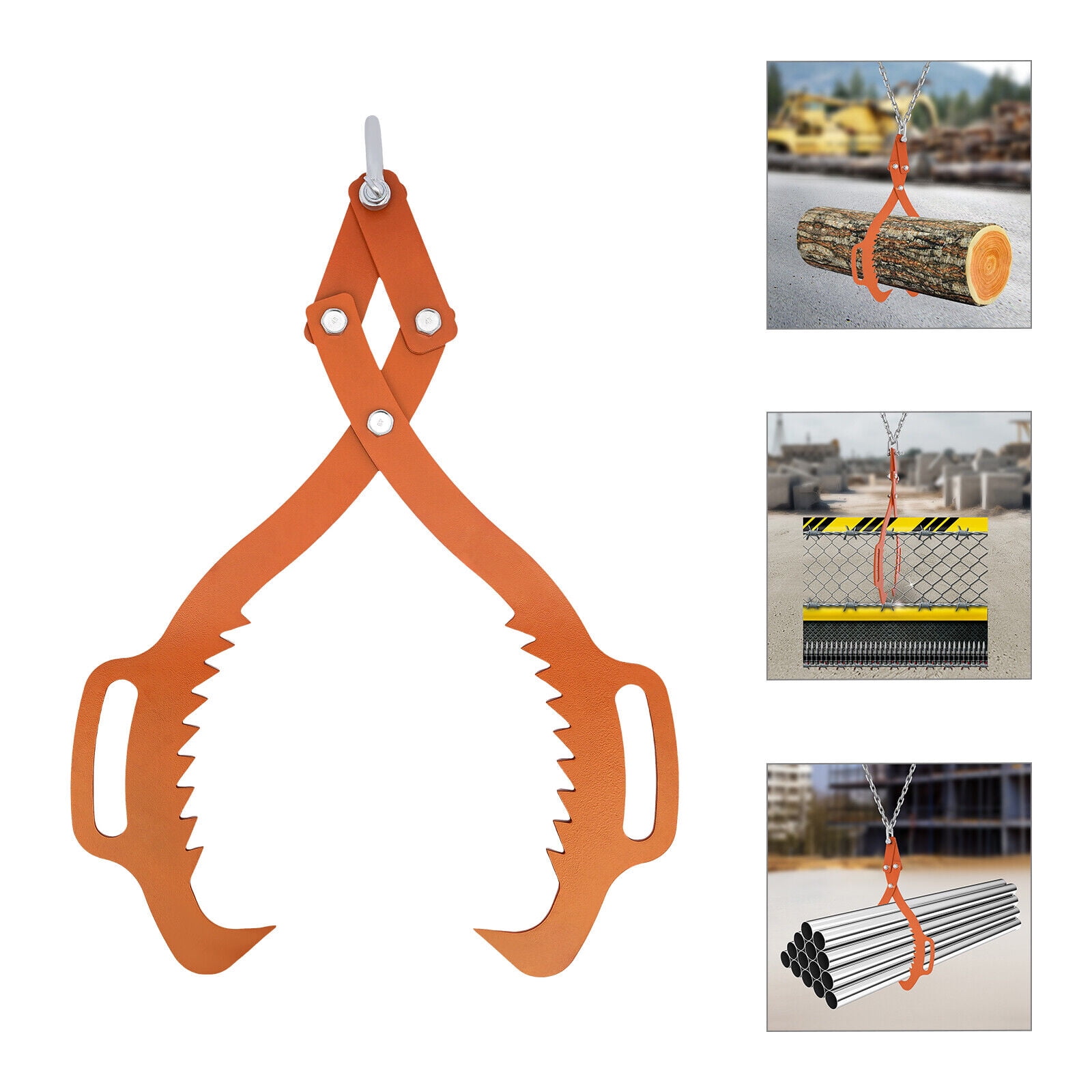 2 Claw Timber Log Lifting Logging Tongs Grabber Tong 30" Claw Hook ...