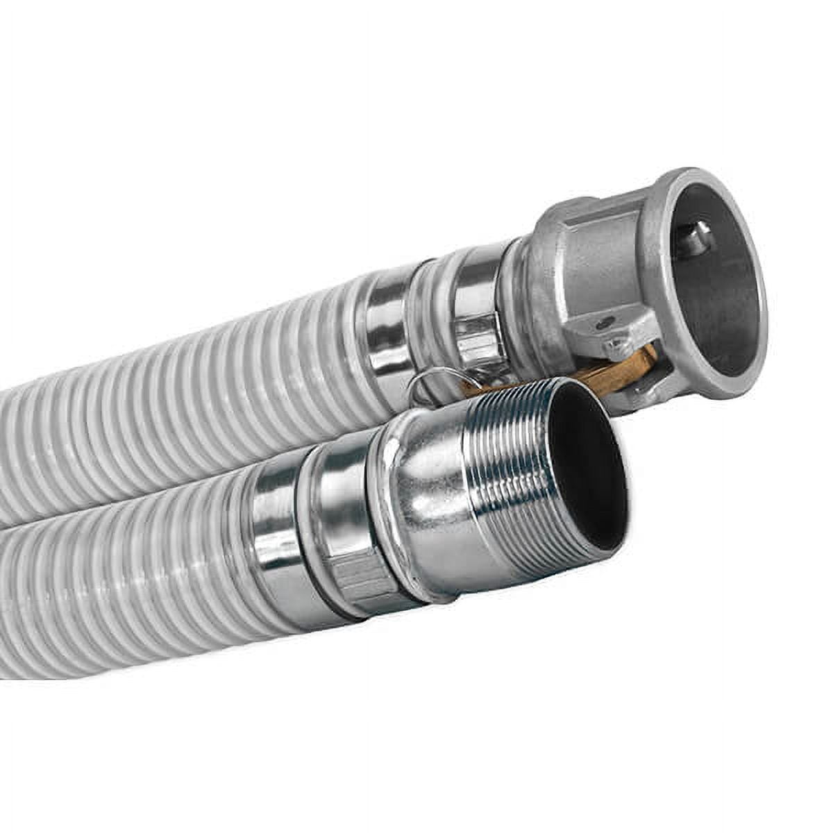 2″ Clear PVC Suction Hose Assembly, Female Camlock x Male NPT KC Nipple ...