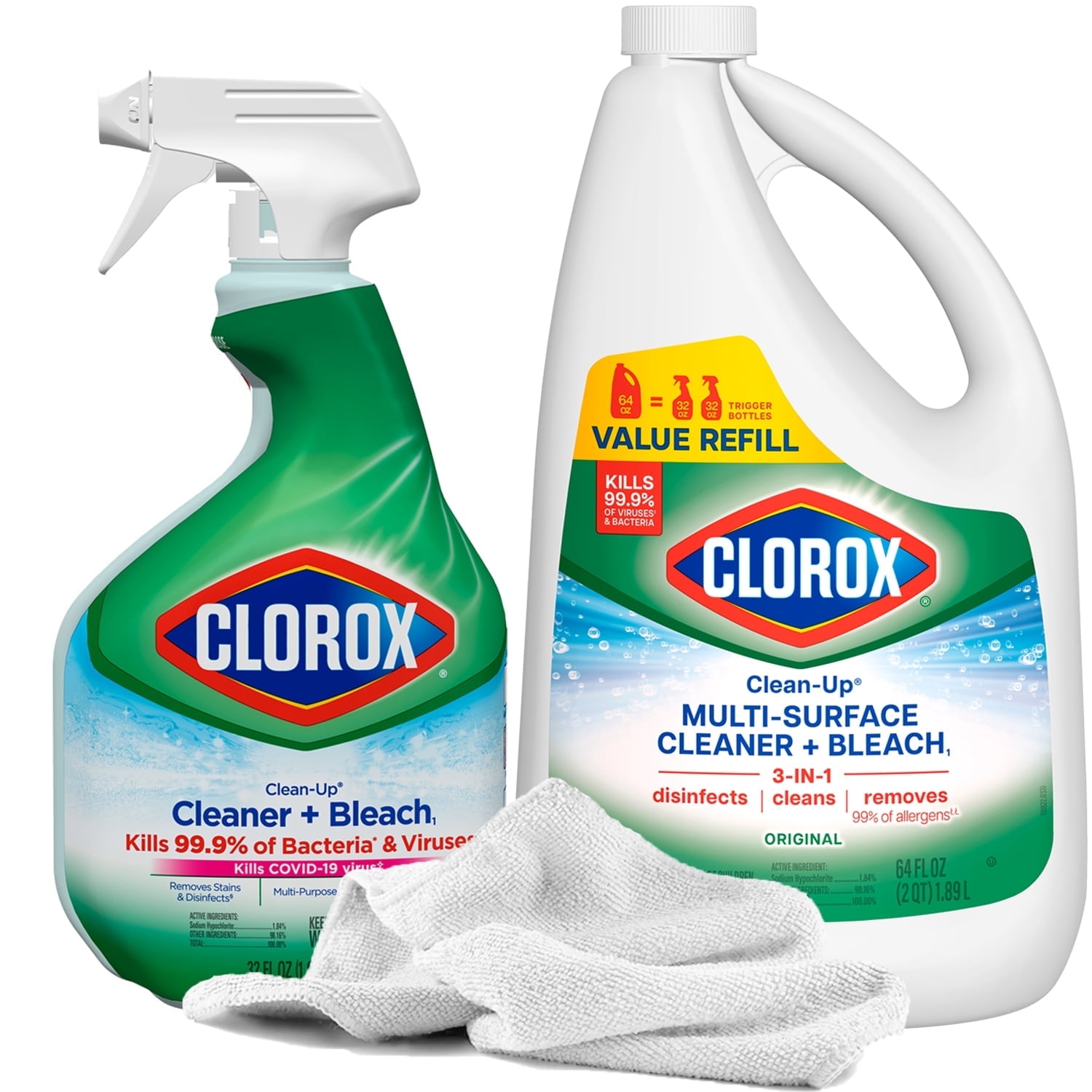 2 Clorox Clean-Up Cleaners with Bleach | 32oz Disinfectant Spray Bottle ...