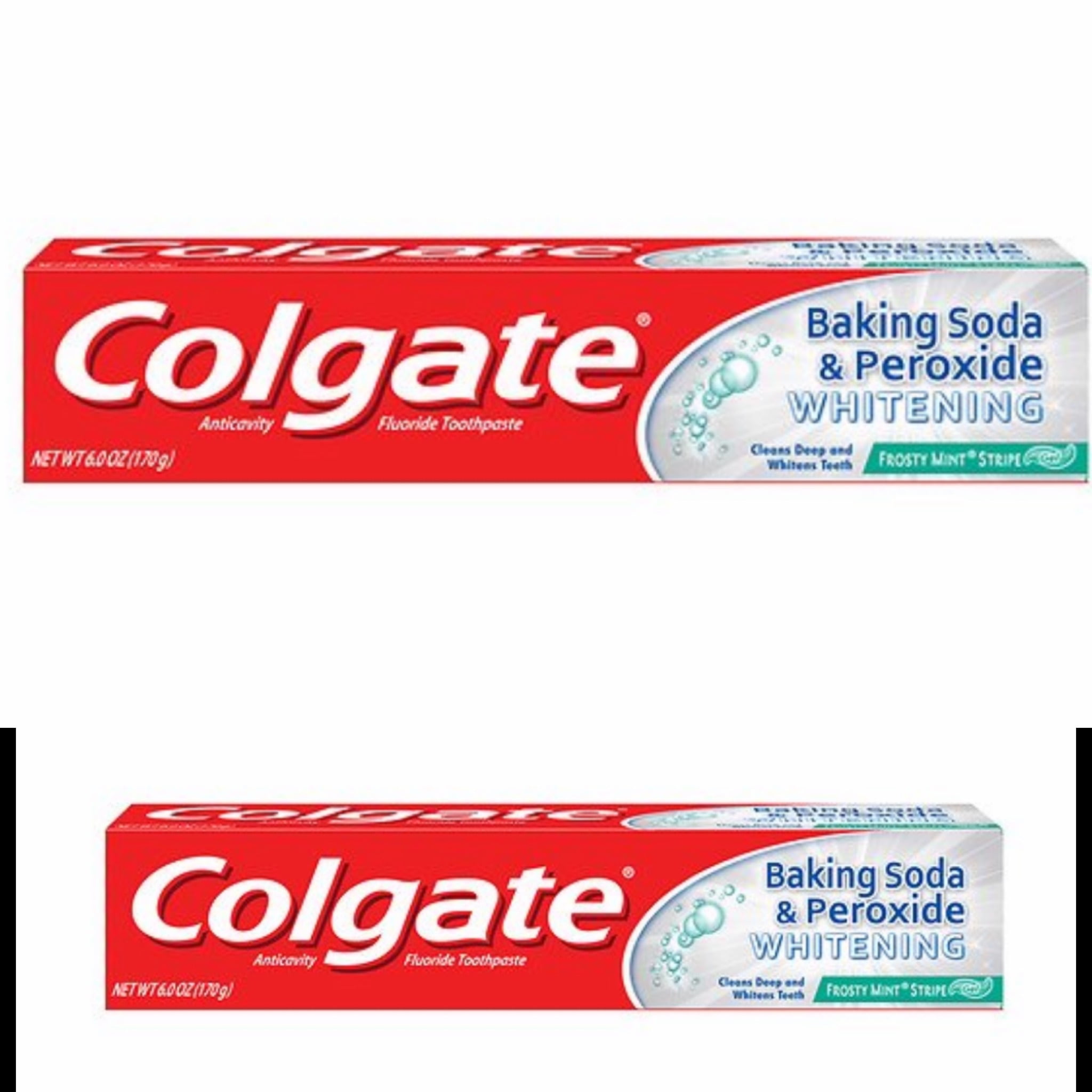 2 Colgate Anticavity Fluoride Toothpaste Baking Soda & Peroxide ...