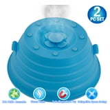 2 Collapsible Magnetic Silicone Microwave Lid - Anti-Splatter, Moisture ...