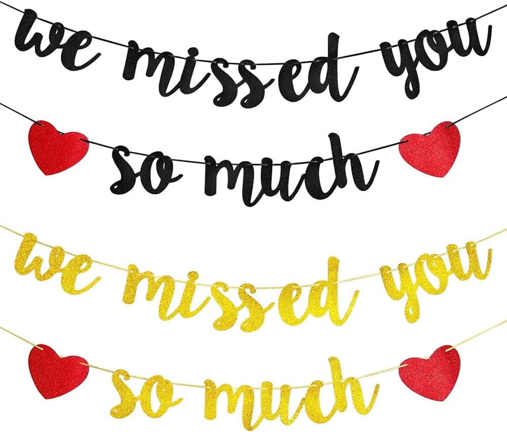 2 Color We Missed You So Much Banner Going Away Farewell Retirement ...