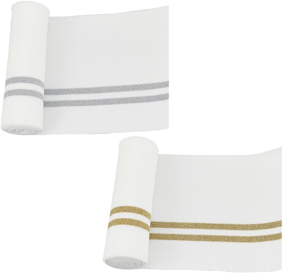 2 Colors 40.1x5.5 inch Elastic Cuffs Ribbed Knit Trims Stretch Rib ...