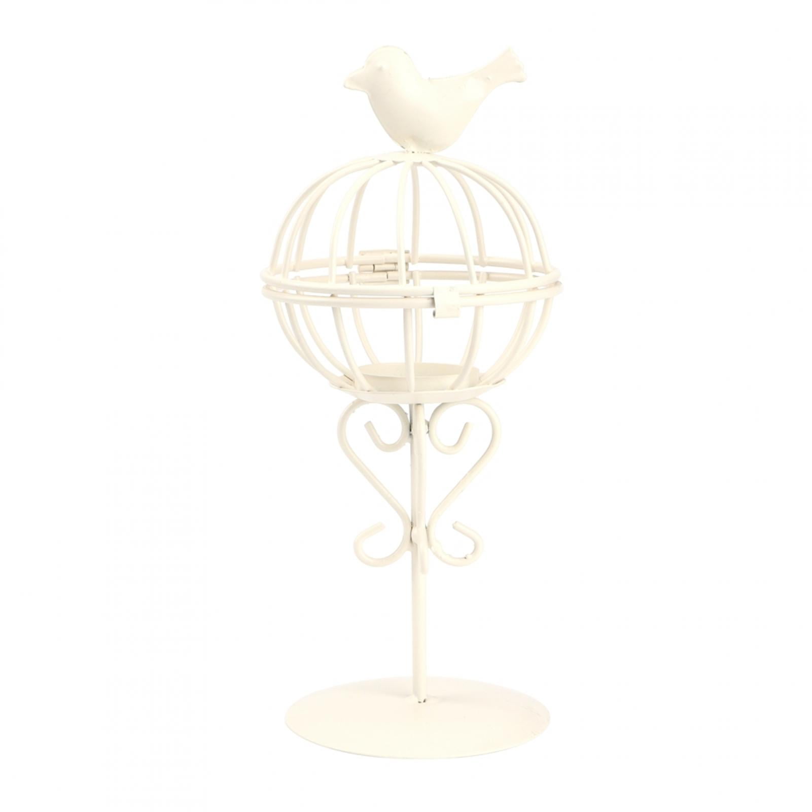 2 Colors Candle Holder European Style Hollow out Unique Bird Cage Retro ...