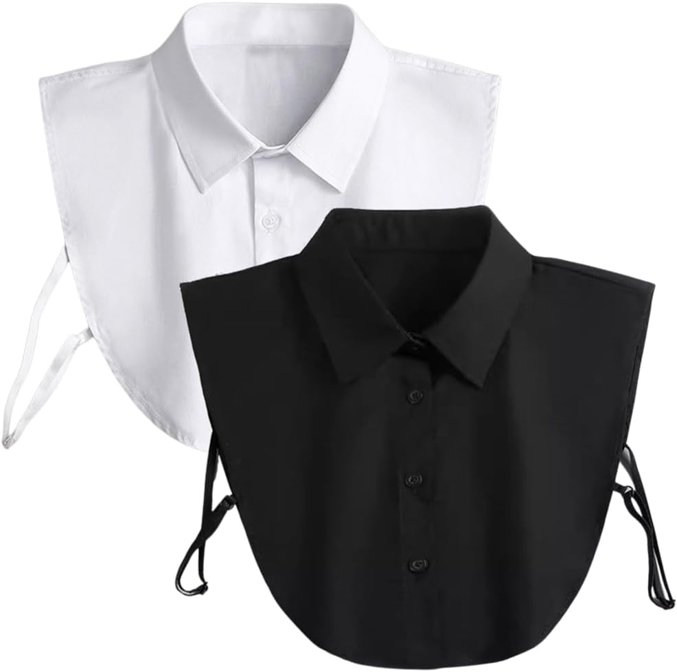 2 Colors False Collar White Black Detachable Blouse Dickey Collars Half ...
