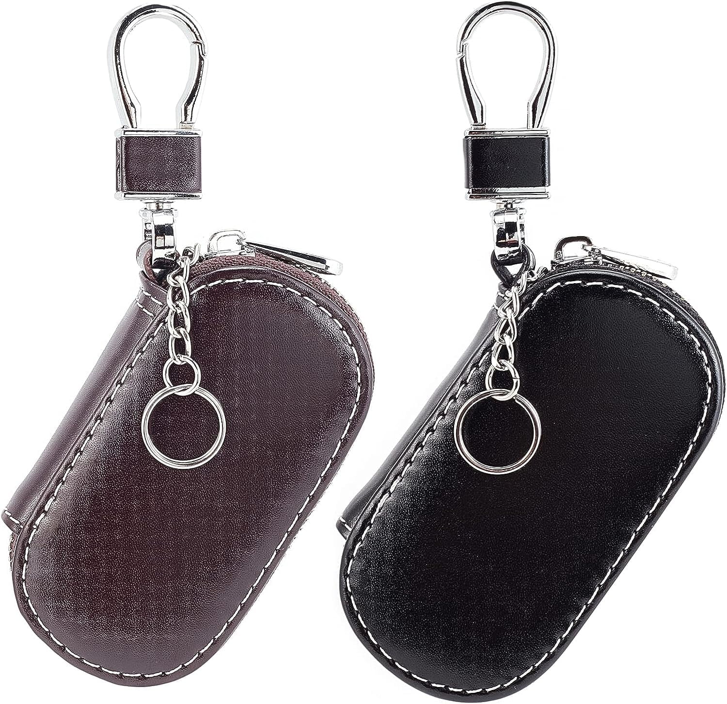 2 Colors Genuine Leather Key Holder Bag Car Key Case Holder Universal ...