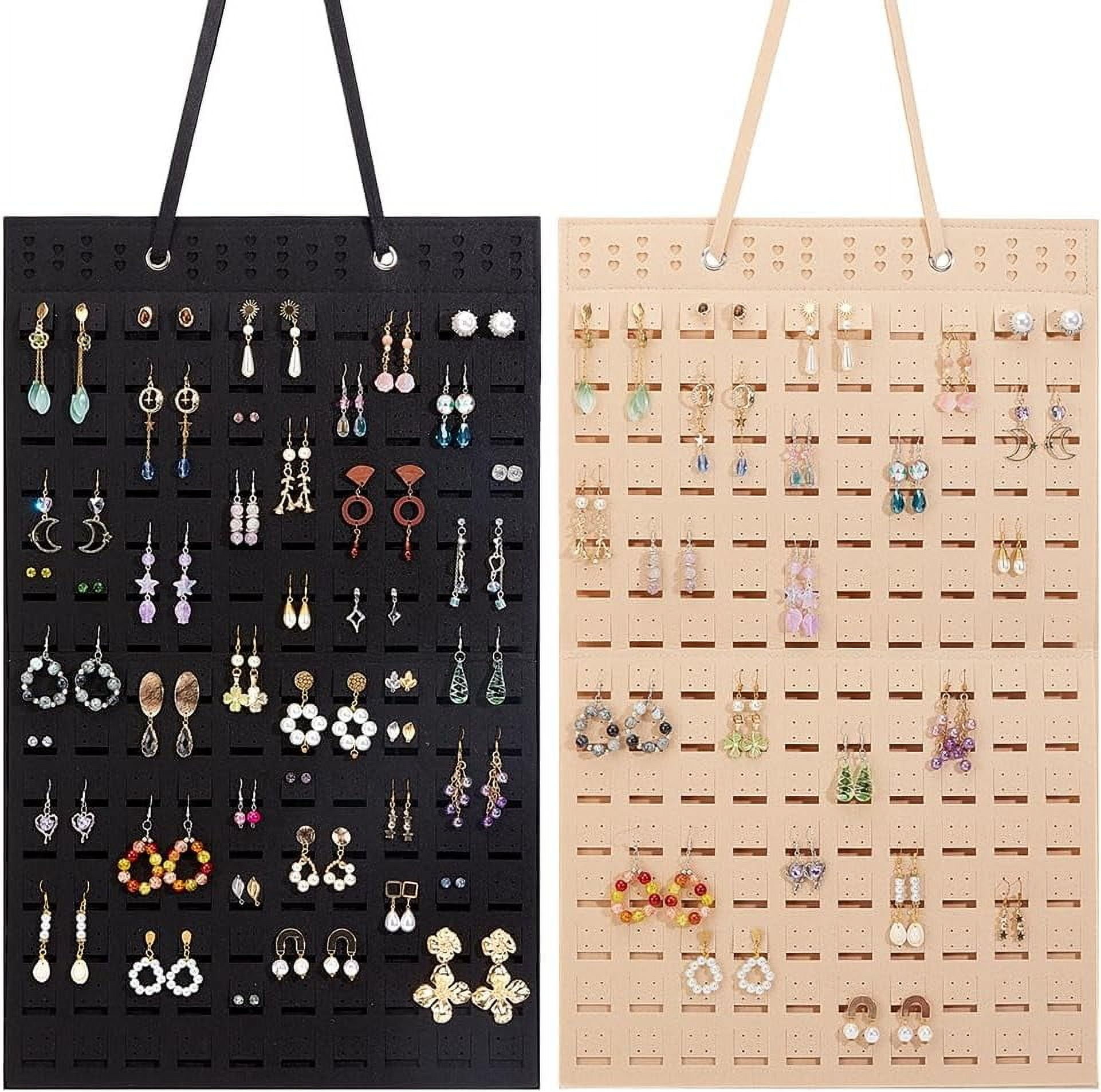 2 Colors Hanging Earring Organizer Holds Up to 600 Pairs Earrings ...