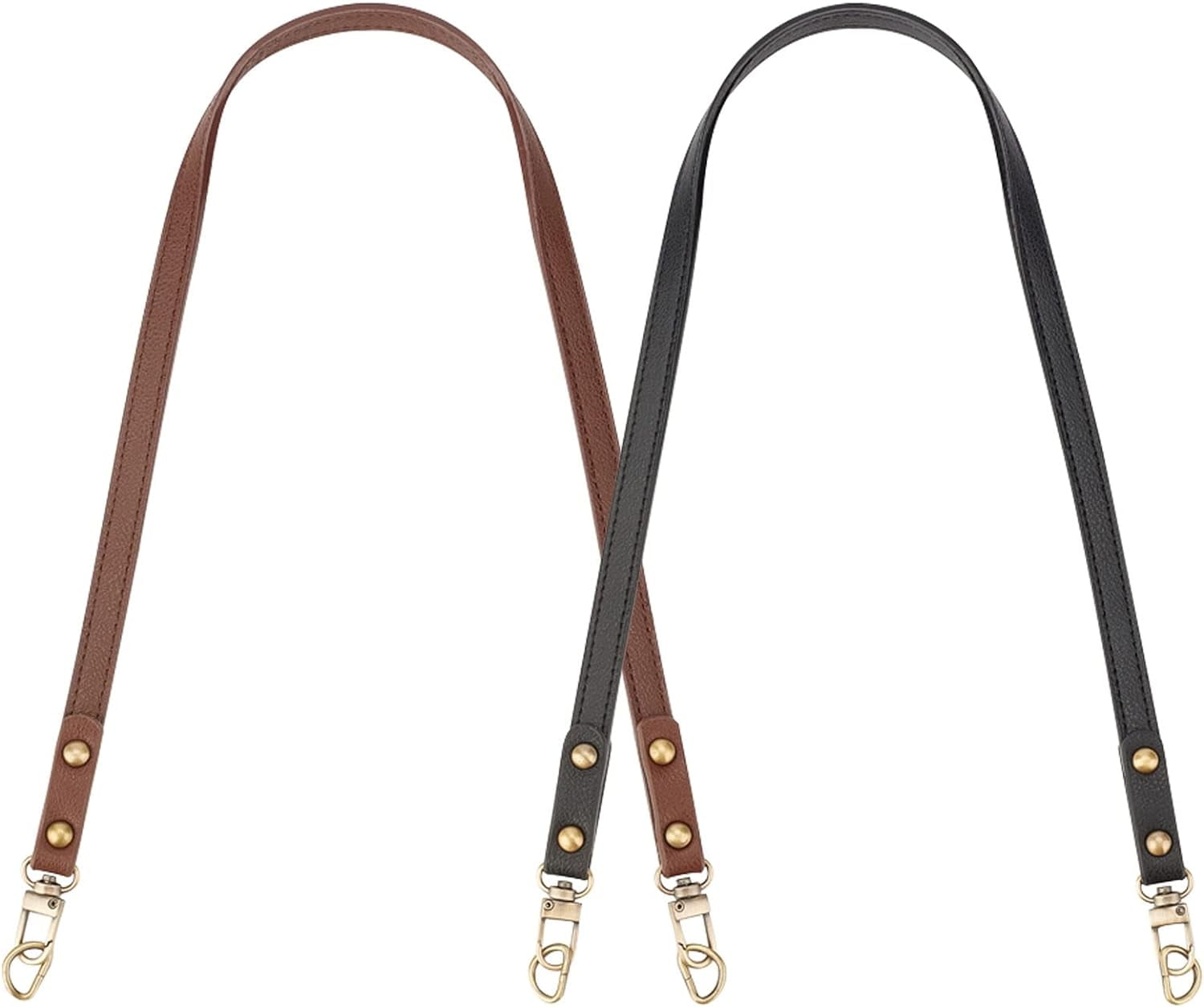2 Colors Leather Bag Handles 26.9 inch PU Leather Shoulder Bag Straps ...