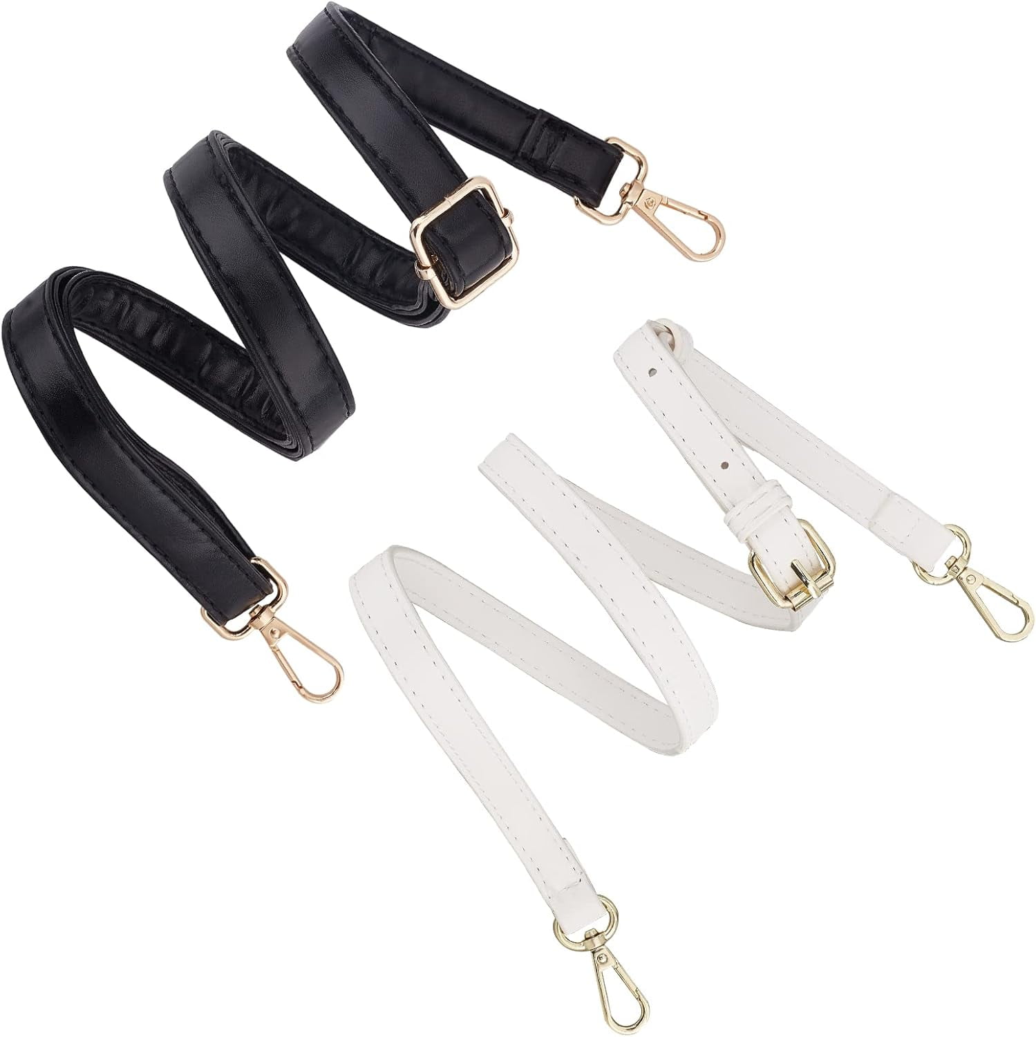 2 Colors Leather Purse Straps 40-45 Inch Adjustable Crossbody Bag Strap ...