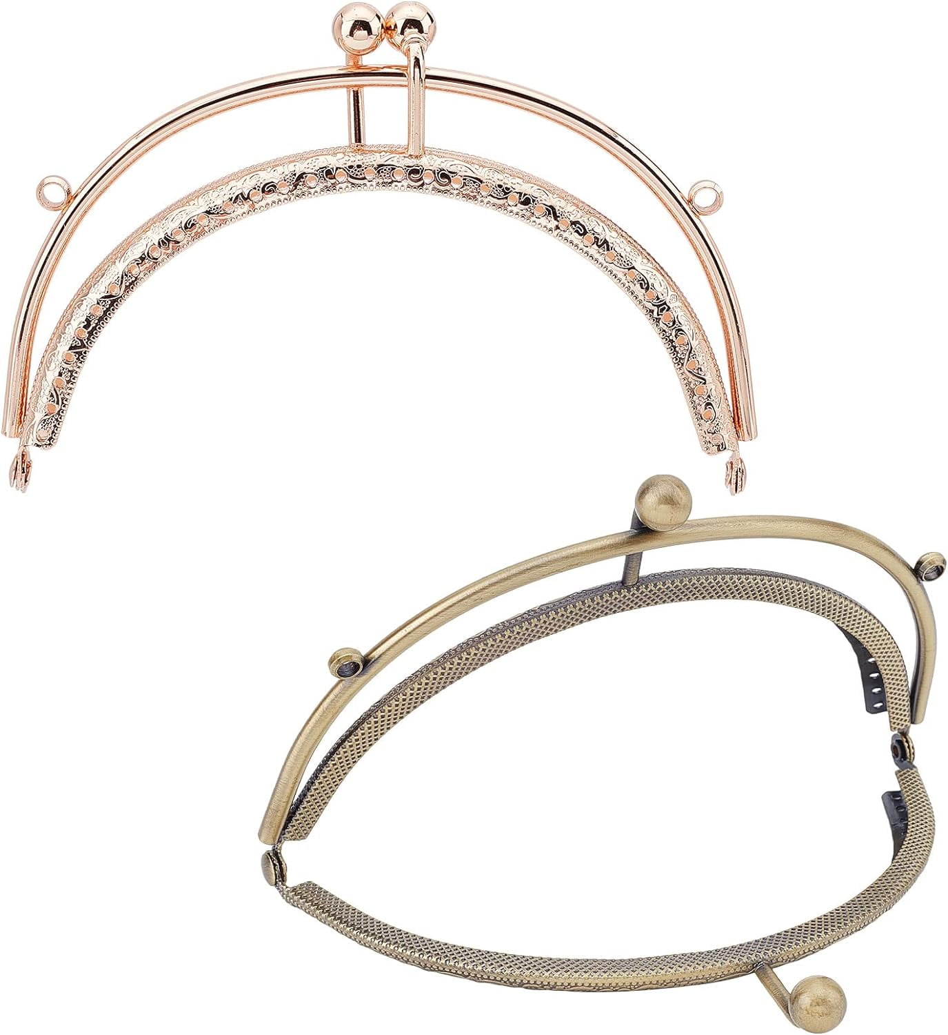 2 Colors Metal Purse Frame Retro Bag Kiss Clasp Lock Arch Coin Purse ...