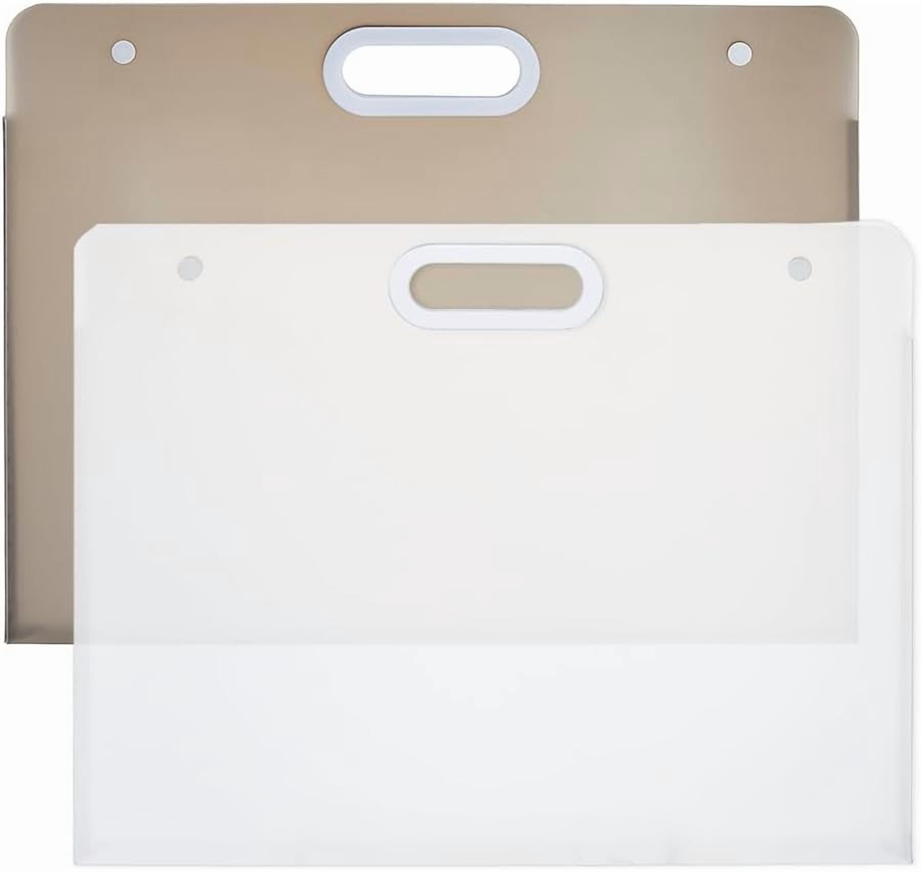 2 Colors Plastic Art Portfolio Large Art Portfolio Folder with Handle ...