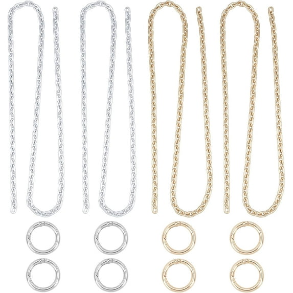 2 Colors Plastic Link Chain Curb Chain Links 4 Strands Spray Painted ...