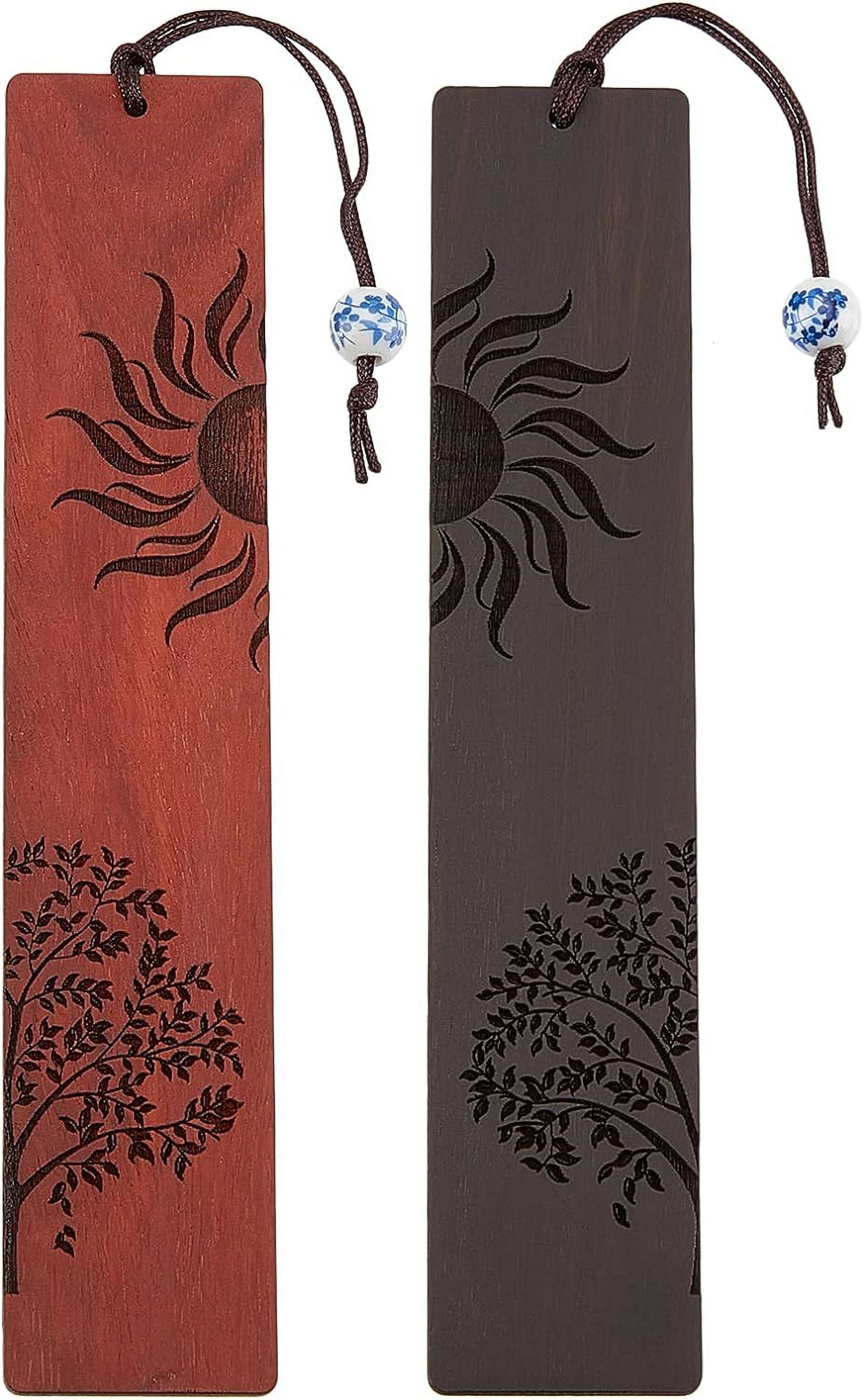 2 Colors Sun Tree of Life Wood Bookmarks Handmade Bookmark Unique ...