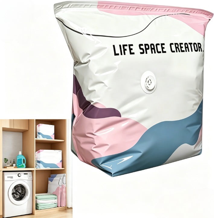 2 Combination Sizes No-Pump Vacuum Storage Bags – Medium & Large ...