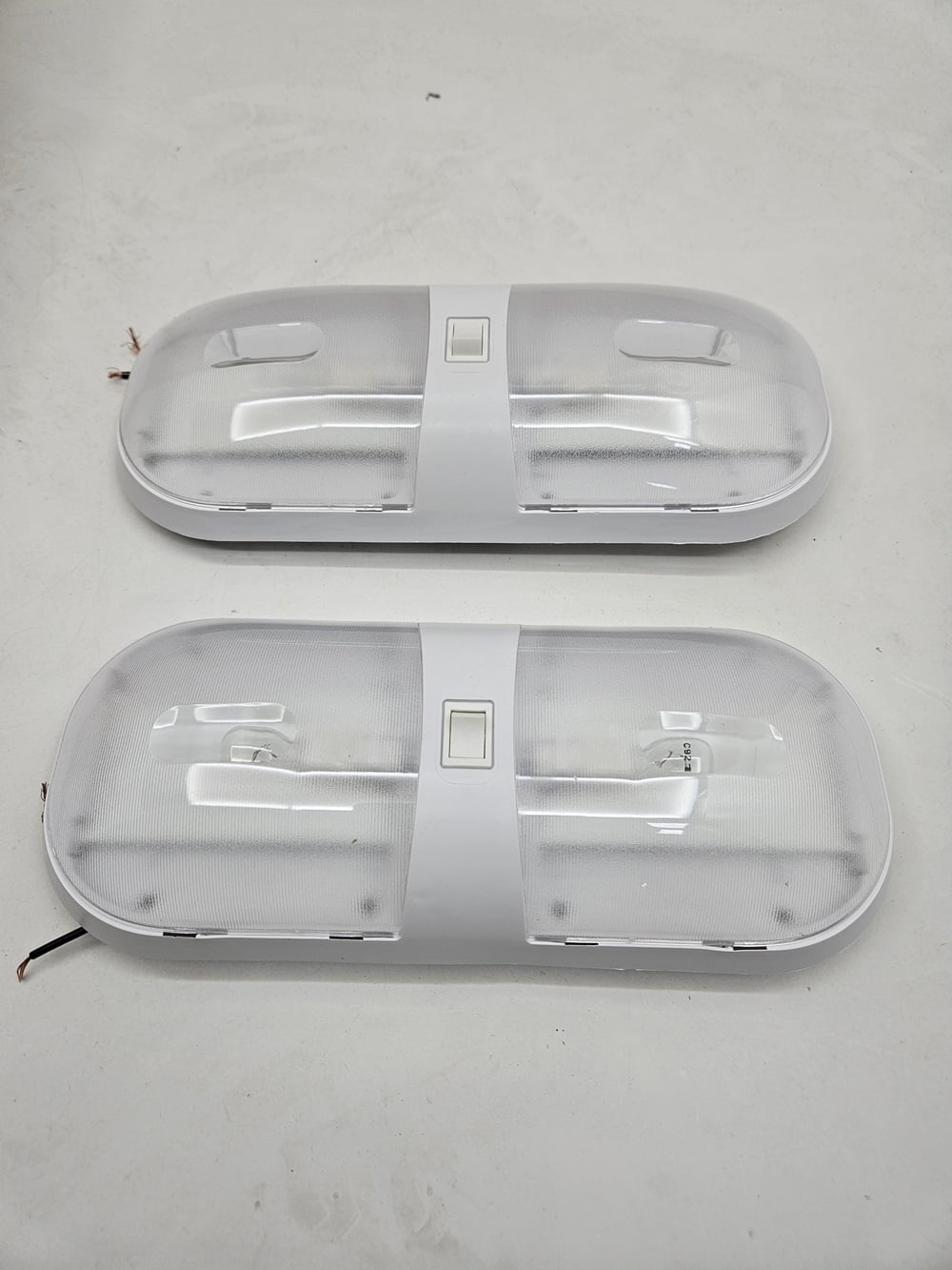 (2) Command 001-902 RV Bus Trailer Dome Ceiling Lights / Double Bulb W ...