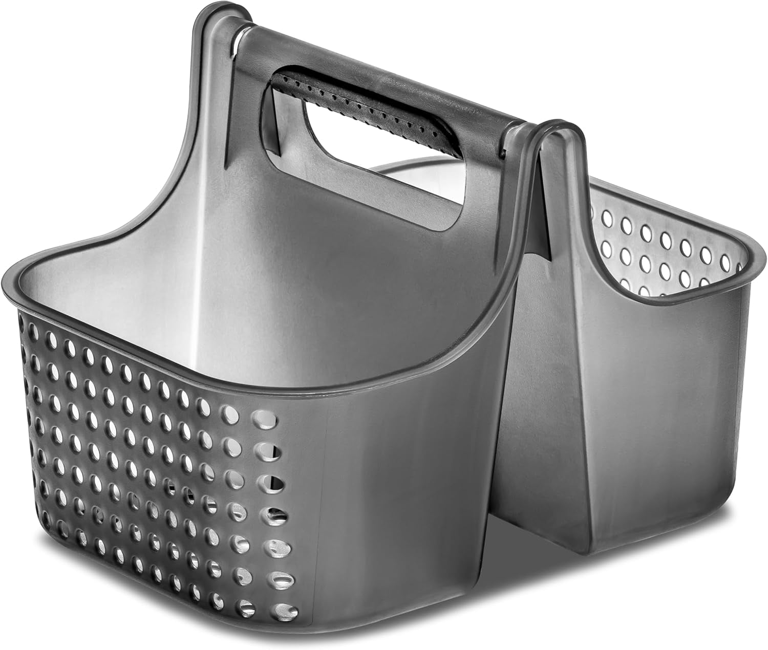 2-Compartment Soft Grip Shower Tote for Bathroom Organization, Plastic ...