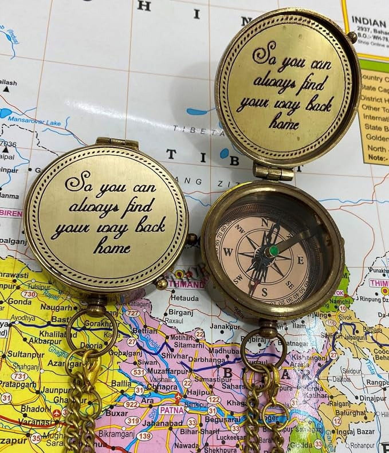 2" Compass Engraved Romantic Gift Compass so You can Always find Your ...