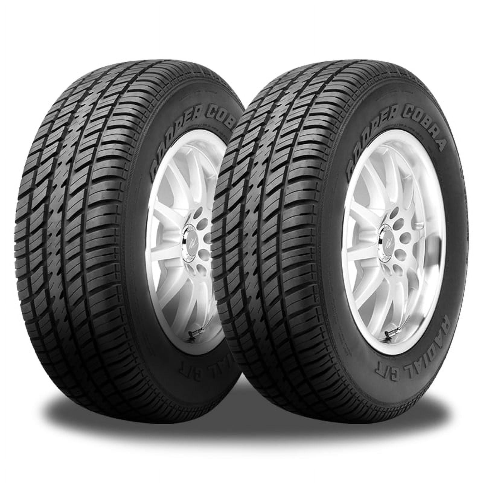 2 Cooper Cobra Radial G/T 255/70R15 108T Classic Muscle Car White ...