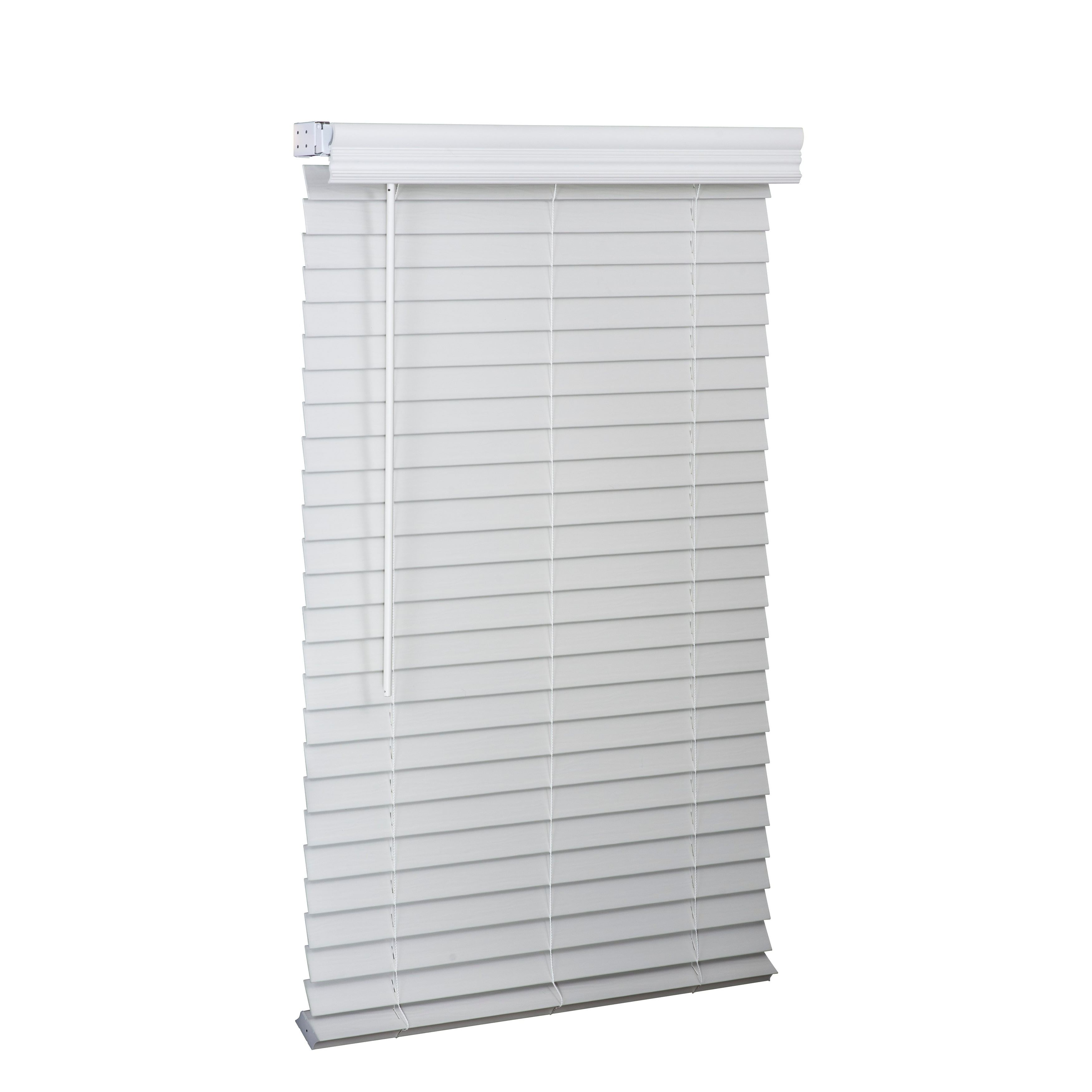 2" Cordless Faux Wood Blind - Woodgrain White 40 - 49 Inches 36 Inches 47" W x 36" L - Walmart.com