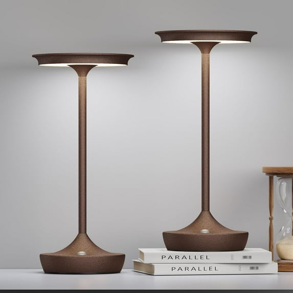 2 Cordless Table Lamps, Portable Outdoor Operated 3 Color Stepless ...