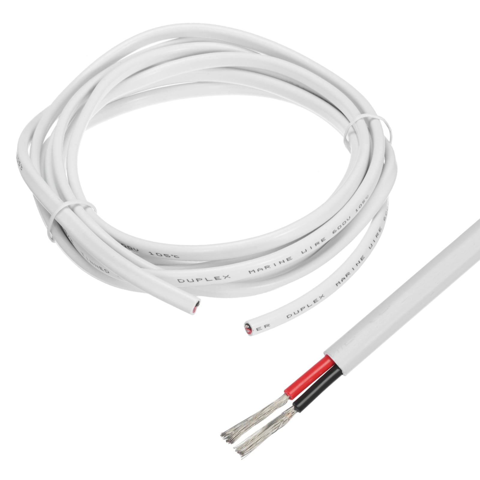2 Core 18AWG Duplex Marine Wire 10 Ft Tinned Copper Insulated Boat ...