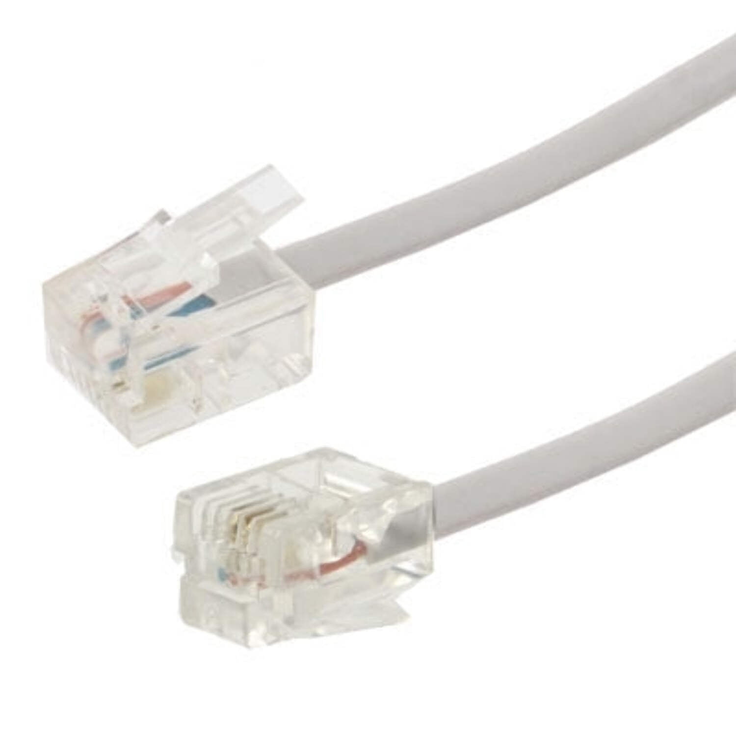 2 Core RJ11 to RJ11 Telephone cable, Length: 1m - Walmart.com