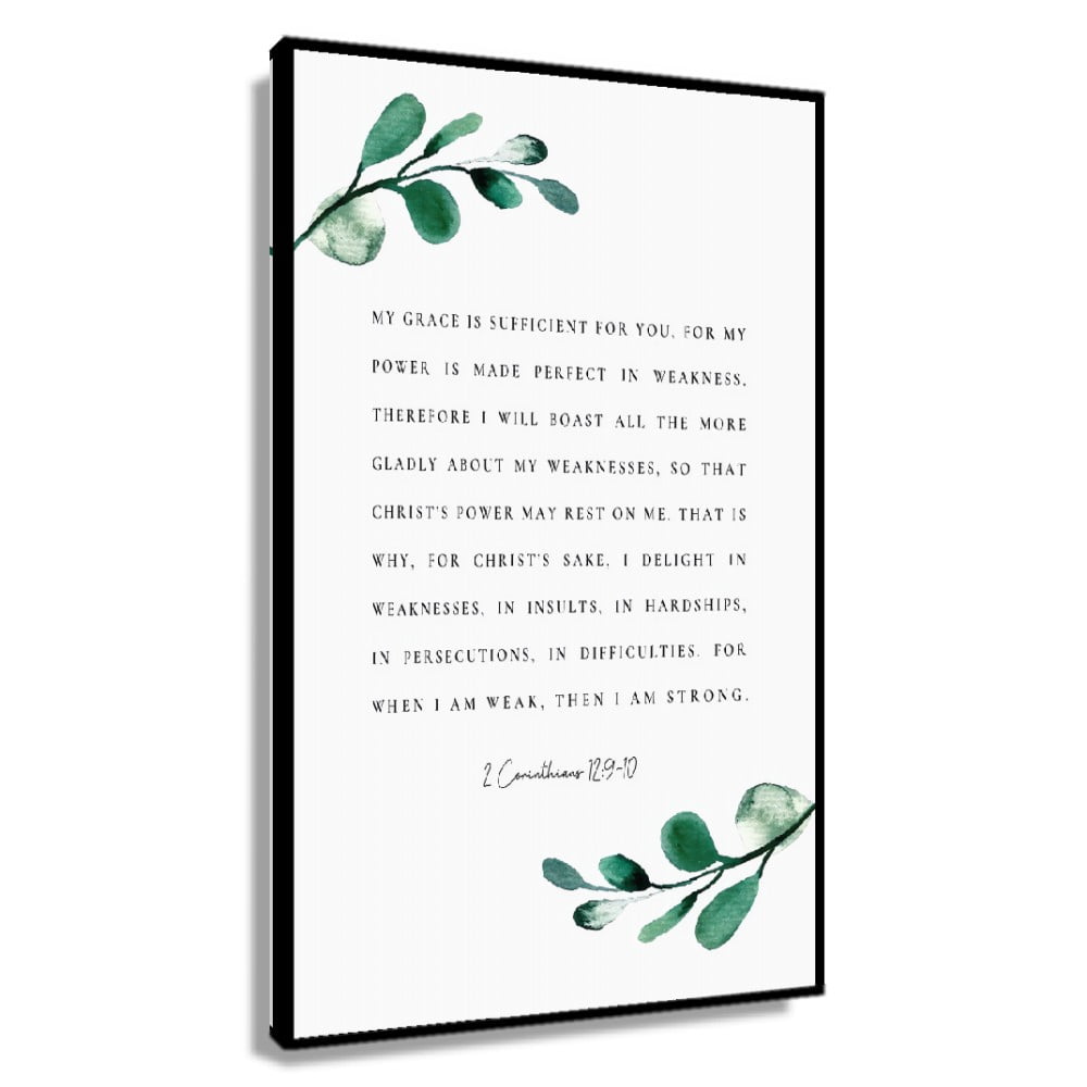 2 Corinthians 12 9-10 My Grace Is Sufficient for You Bible Verse Wall ...