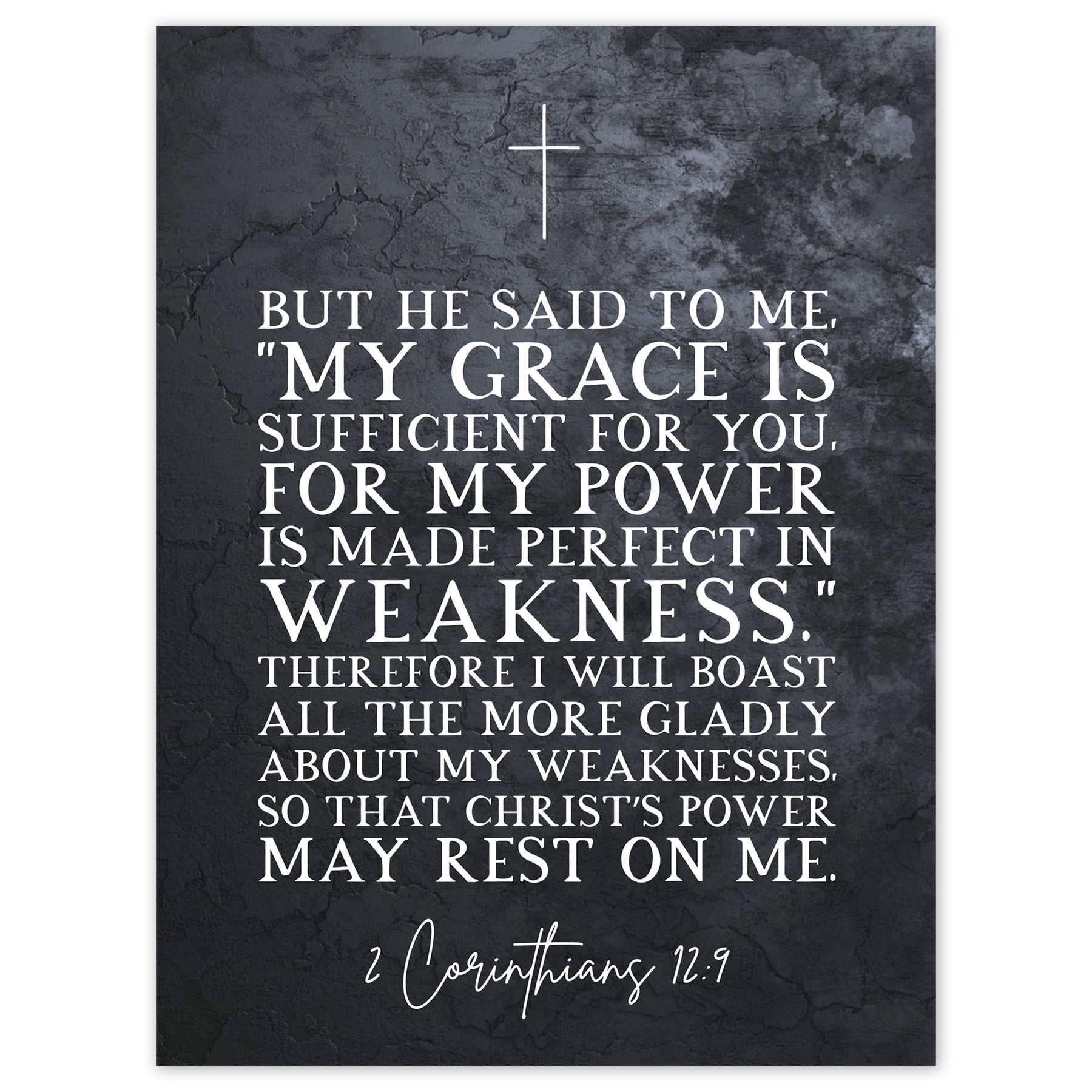 2 Corinthians 12:9 Made Perfect in Weakness Christs Power Rests in Me Christian Bible Verse ...