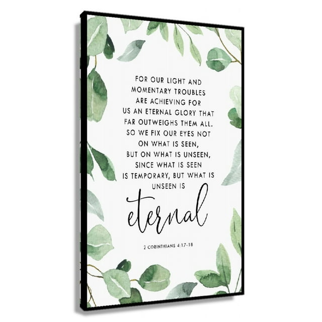 2 Corinthians 4 17-18 Unseen Is Eternal Bible Verse Wall Art, Printable ...