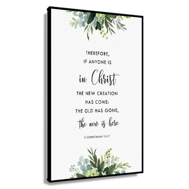 2 Corinthians 5 17 New Creation Bible Verse Printable Wall Art, Scripture Print Christian Gift ...