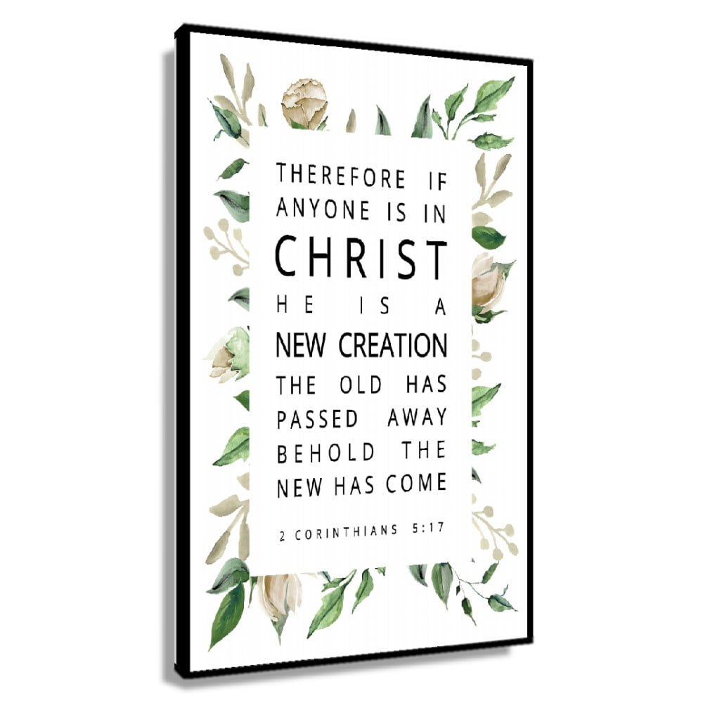 2 Corinthians 5 17 New Creation Bible Verse Wall Art, Scripture ...