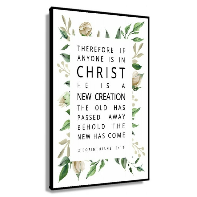 2 Corinthians 5 17 New Creation Bible Verse Wall Art, Scripture ...