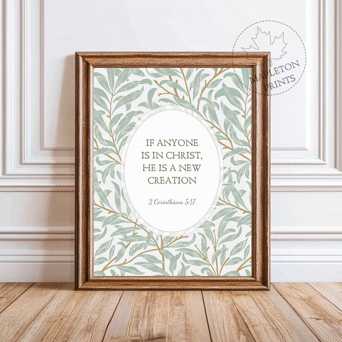 2 Corinthians 5:17 Wall Art Printable Bible Verse Print, Unframed ...