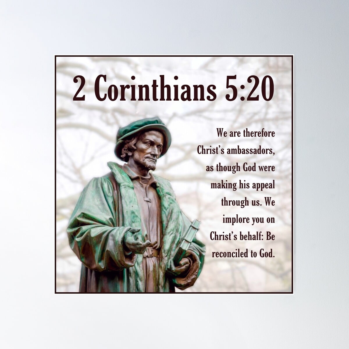 2 Corinthians 5:20 Poster Wall Art, Modern Wall Decor For Living Room ...