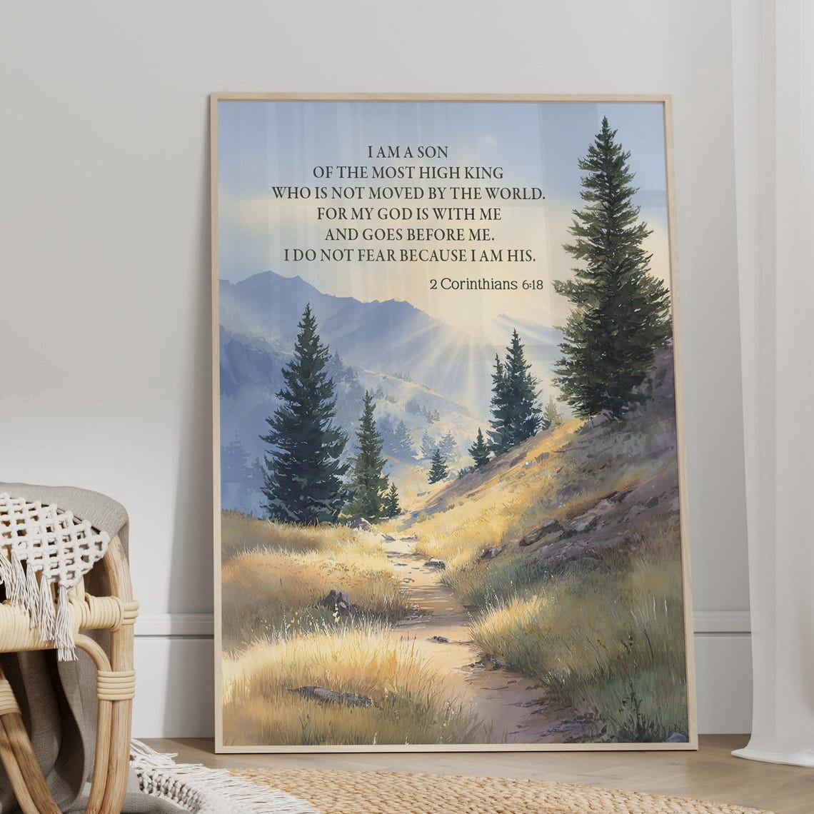 2 Corinthians 6:18 Child Of God Affirmation Print, Unframed Paper ...