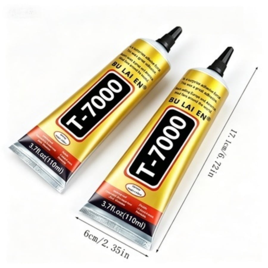 2 Count 110ml T-7000 Black Waterproof Industrial Adhesive, Precision ...