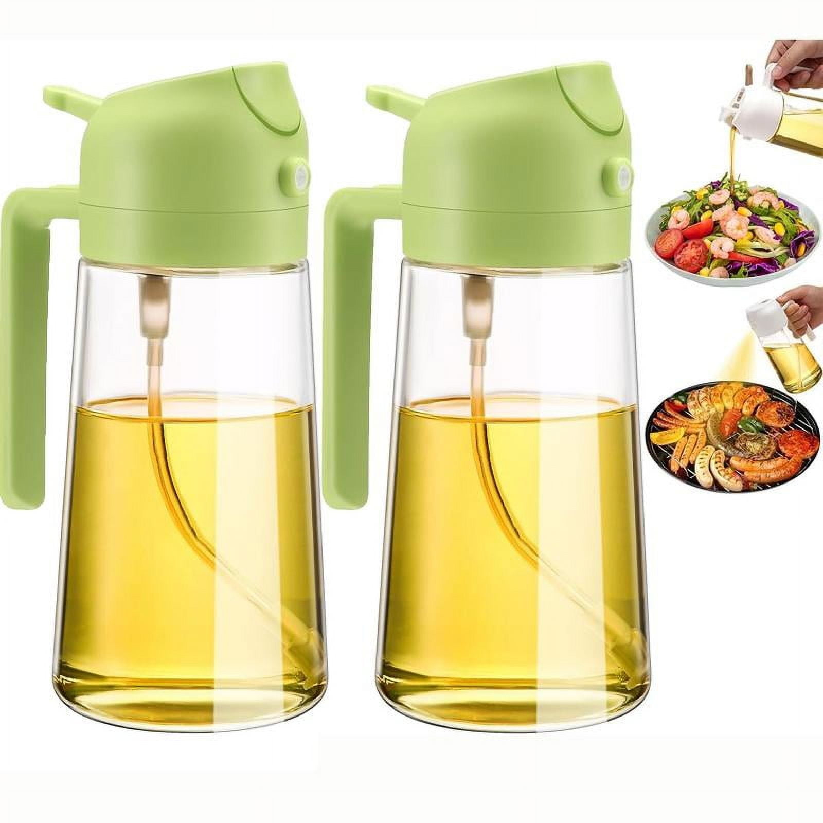 2 Count 16Oz/470ml Oil Dispenser Bottle fo:Kitchen -2 in 1 Olive Oil Dispenser andSprayer -Oil ...
